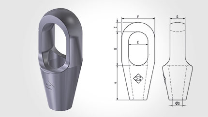 Closed spelter socket – nordsee