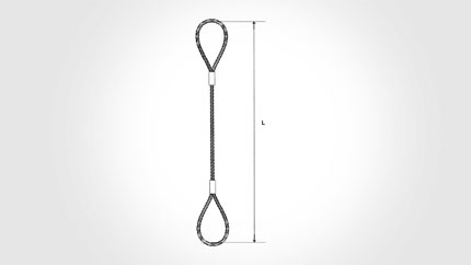 Wire rope sling with eyes in both ends – nordsee
